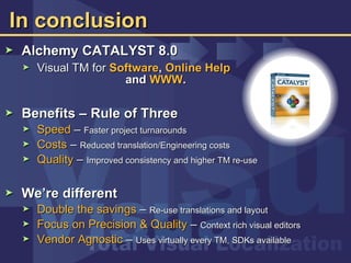 Alchemy Catalyst 8.0 | PPT