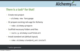 Alchemy CMS Präsentation Rails UG HH 09.2011