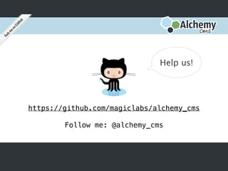 Alchemy CMS: First User Group (Berlin) | PDF