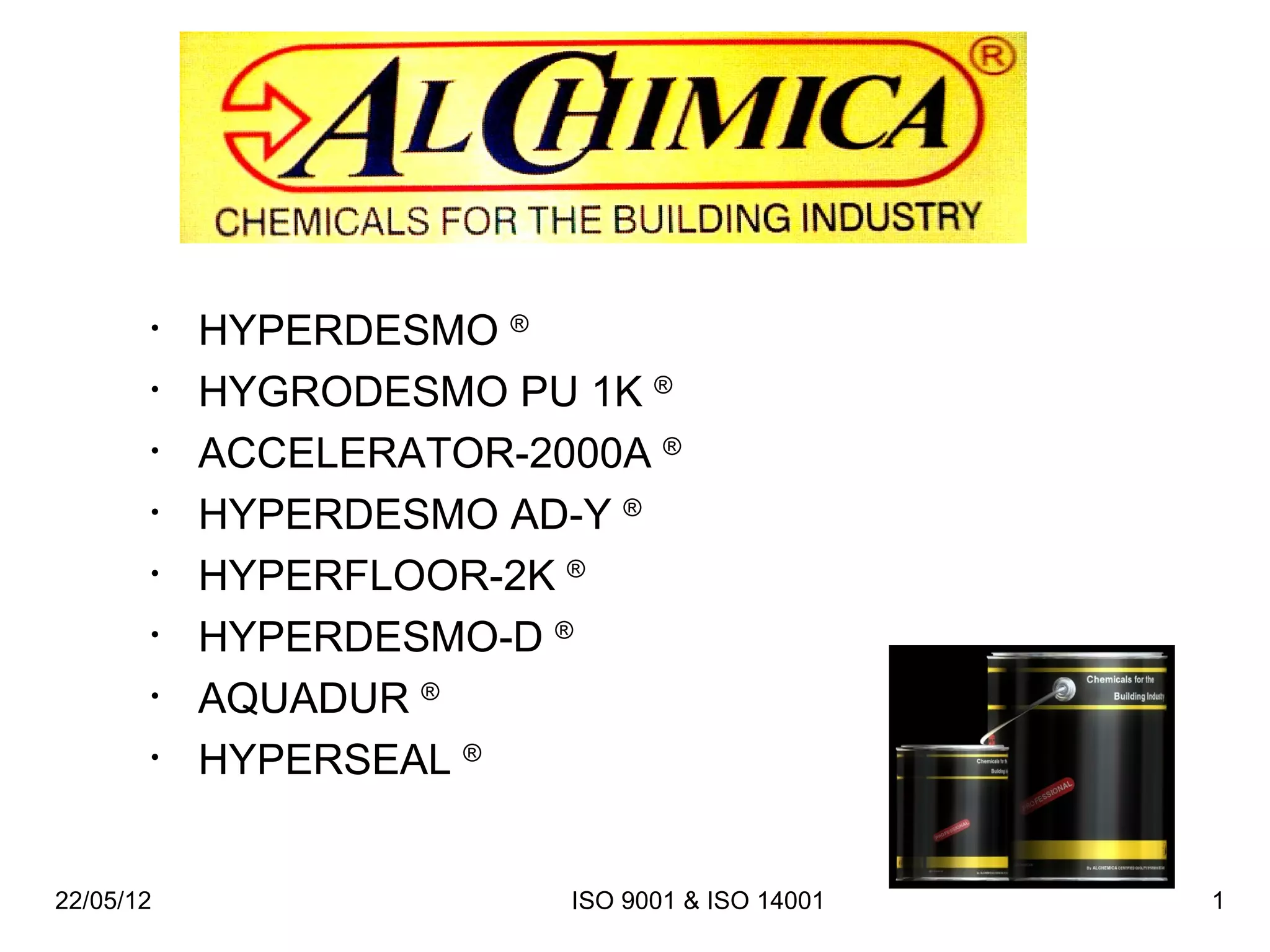 Alchimica hyperdesmo-poliuretanska tečna membrana | PPT