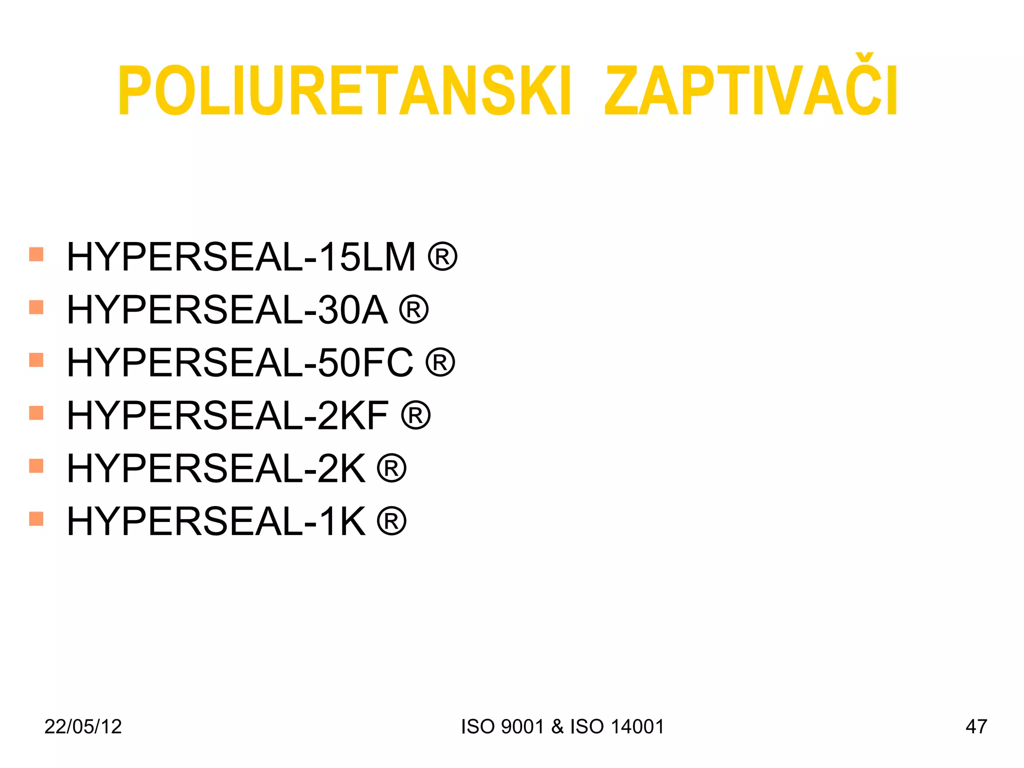 Alchimica hyperdesmo-poliuretanska tečna membrana | PPT