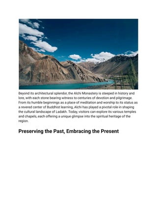 Alchi Monastery, Ladakh, 2024- A Fusion Of History And Divinity | PDF