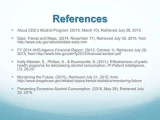 Alcohol and Public Health CDC presentation | PPT