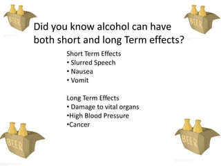 Alchohol Slide Show | PPTX | Substance Abuse | Diseases and Conditions
