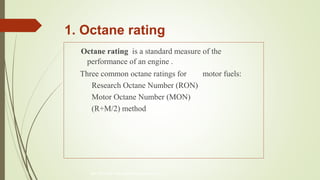 Alchol As an alternative fuel for S.I ENGINE | PPT