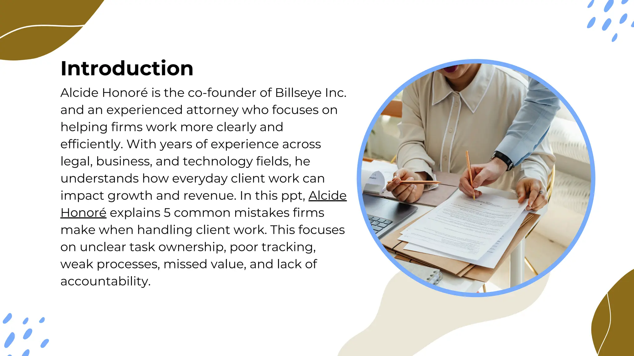 Alcide Honoré Reveals 6 Common Mistakes Firms Make With Client Work | PDF