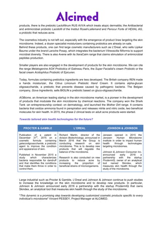 Alcimed 080416-skin microbiom | PDF | Skin Care | Beauty