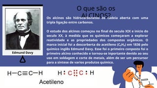 Alcinos: Propriedades e Aplicações na Química Orgânica | PPTX