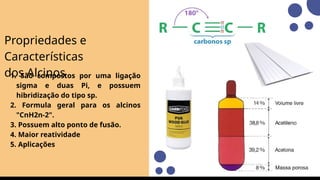 Alcinos: Propriedades e Aplicações na Química Orgânica | PPTX