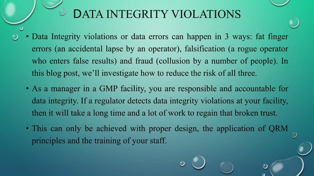 Data Integrity | PPTX | Databases | Computer Software and Applications