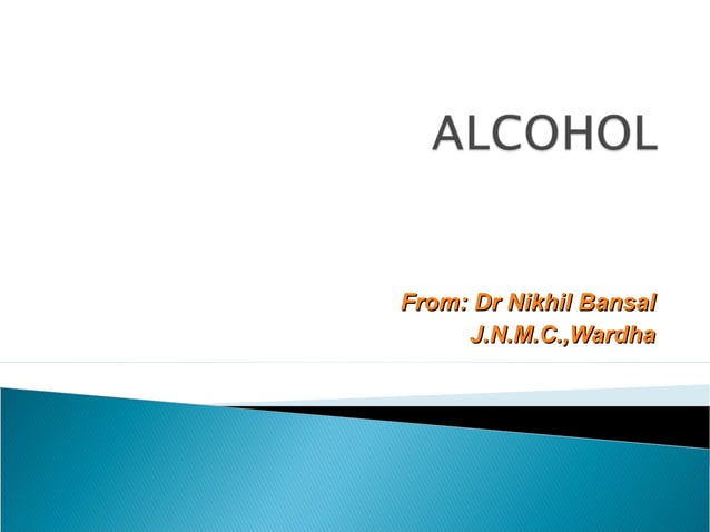 Alcohol | PPT | Free Download