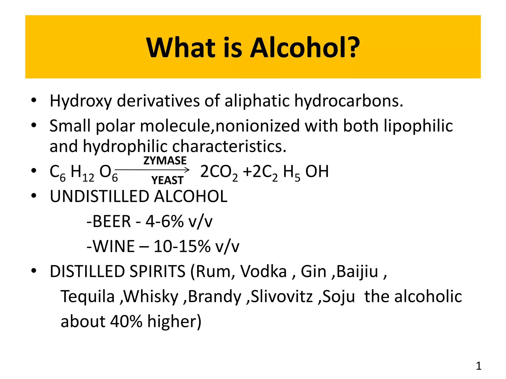 Alcohol | PPTX