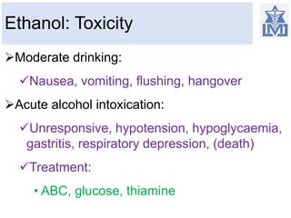 Ethanol: Pharmacology (Alcohol) | PPTX