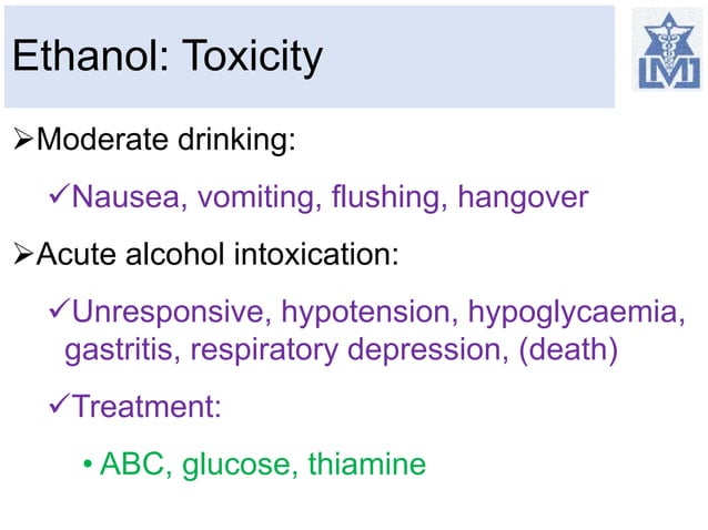 Ethanol: Pharmacology (Alcohol) | PPTX