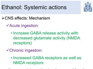 Ethanol: Pharmacology (Alcohol) | PPTX