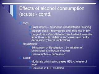 Alcohol - Pharmacology | PPTX | Biotech and Biomedical Industry ...