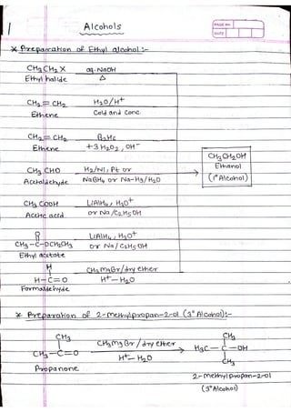 Alcohols | PDF | Chemistry | Science