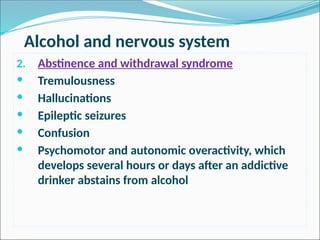 Neurological complications of alcoholism | PPTX
