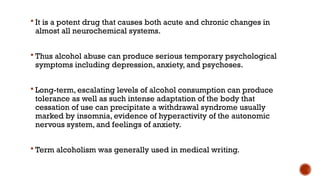 alcohol Alcohol Dependence Syndrome.pptx