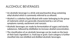 Forensic examination of Alcohol and it's types.pptx