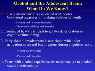 Alcohol & Adolescent Brain Development | PPT