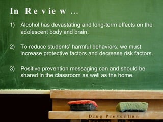 Alcohol And Adolescence What Every Educator Should Know | PPT