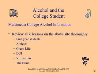 Drugs of Abuse: Alcohol | PPT