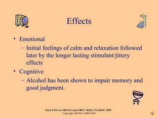 Drugs of Abuse: Alcohol | PPT