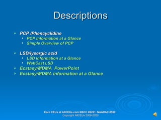 Drugs of Abuse: Hallucinogens | PPT