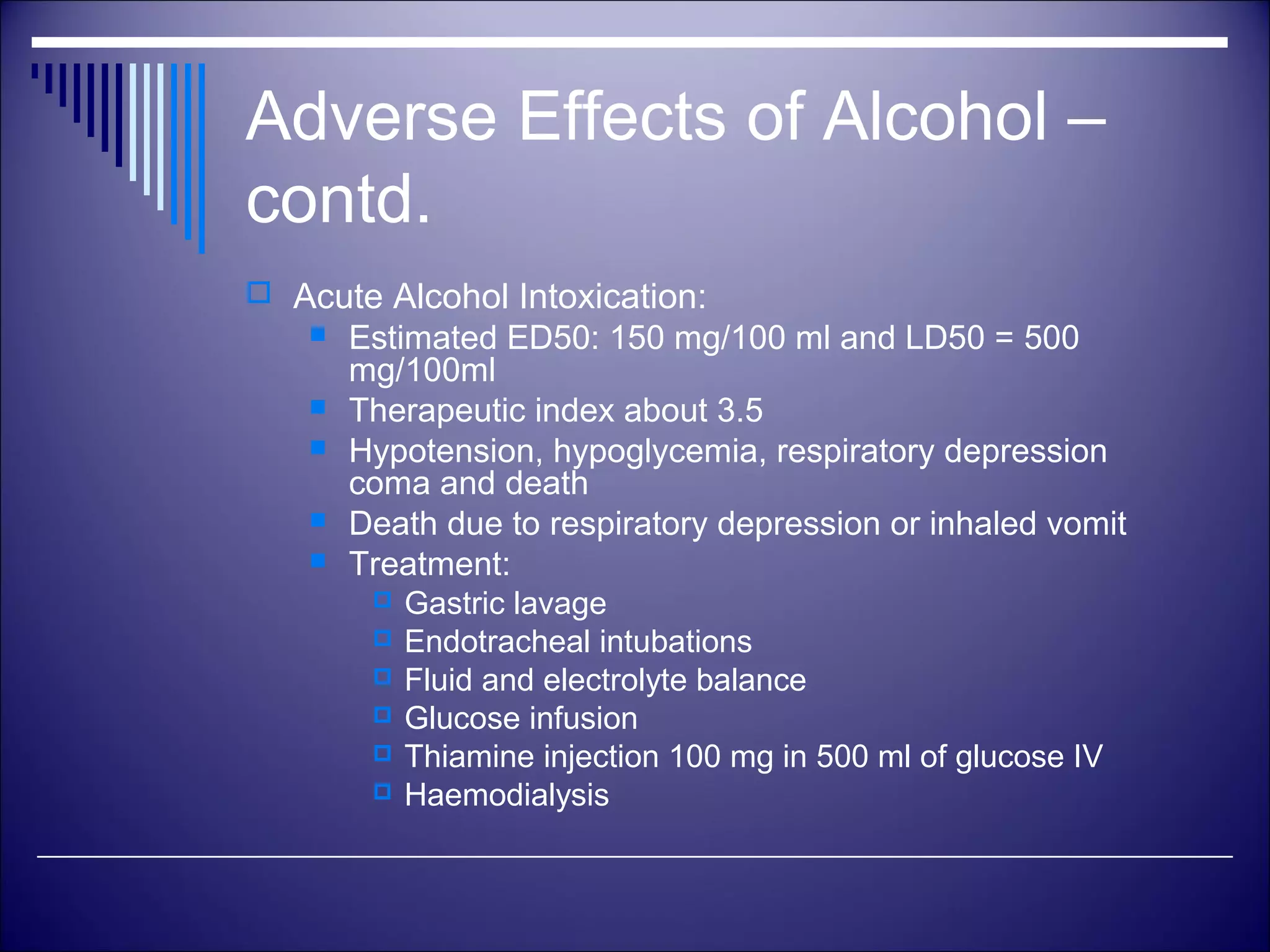 Pharmacology of Alcohol | PPT
