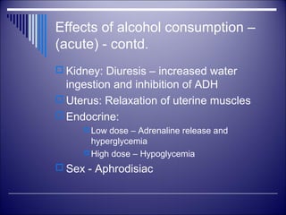Pharmacology of Alcohol | PPT