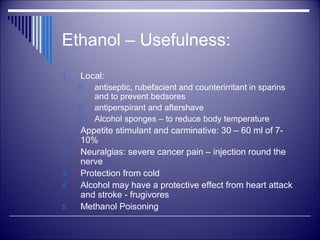 Pharmacology of Alcohol | PPT