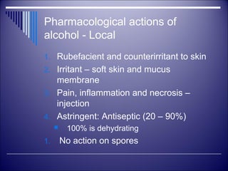 Pharmacology of Alcohol | PPT