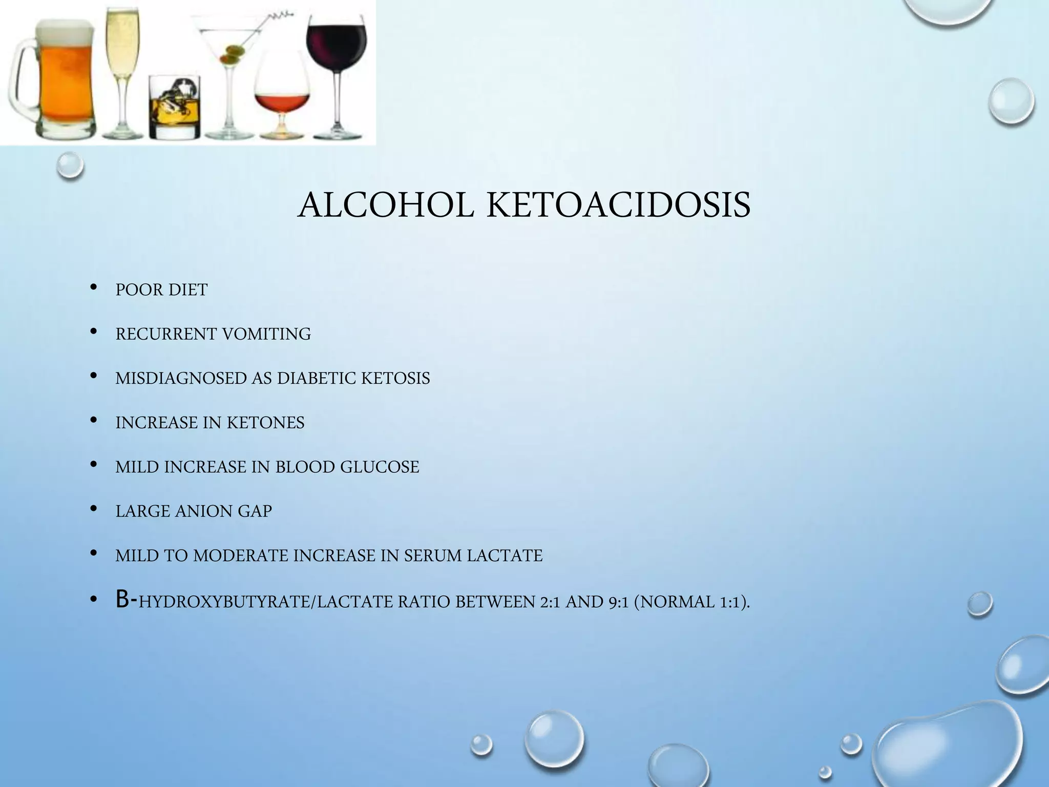 Alcohol and its types, the tests associated with it and the clinical ...