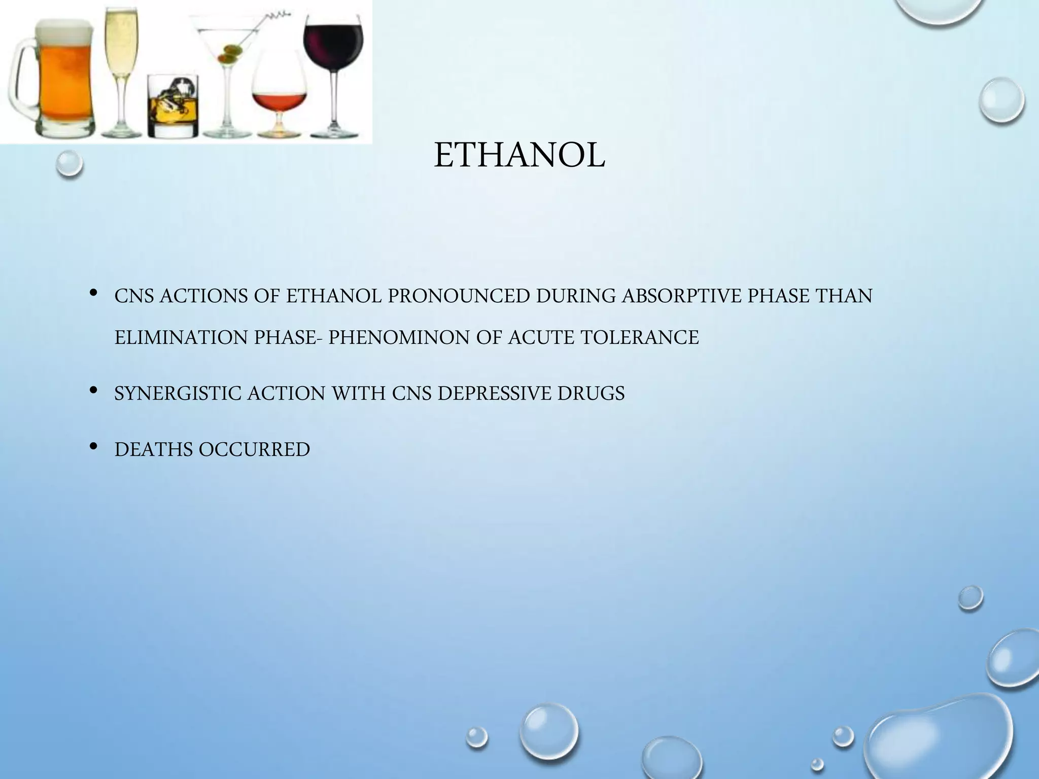 Alcohol and its types, the tests associated with it and the clinical ...