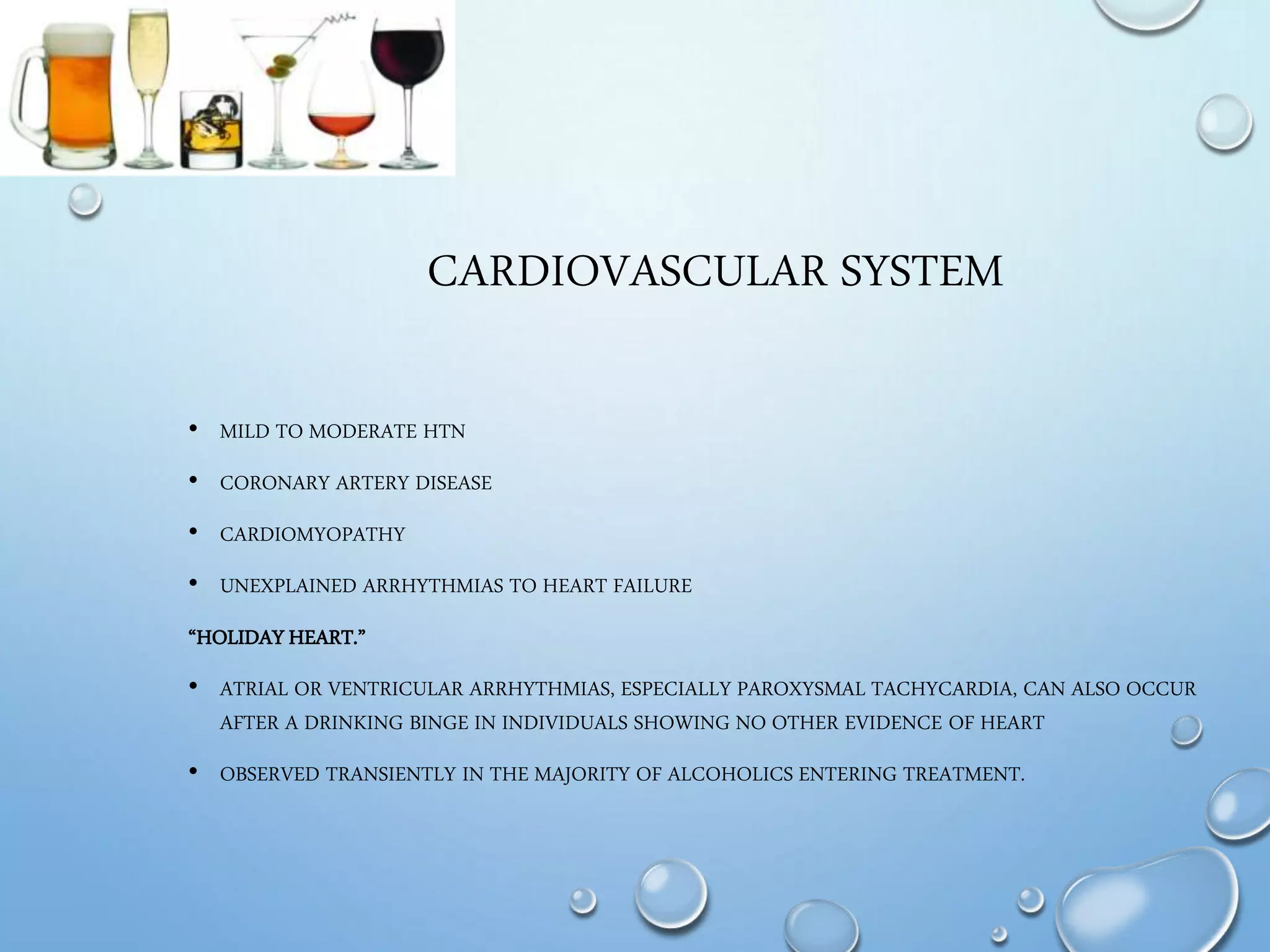 Alcohol and its types, the tests associated with it and the clinical ...