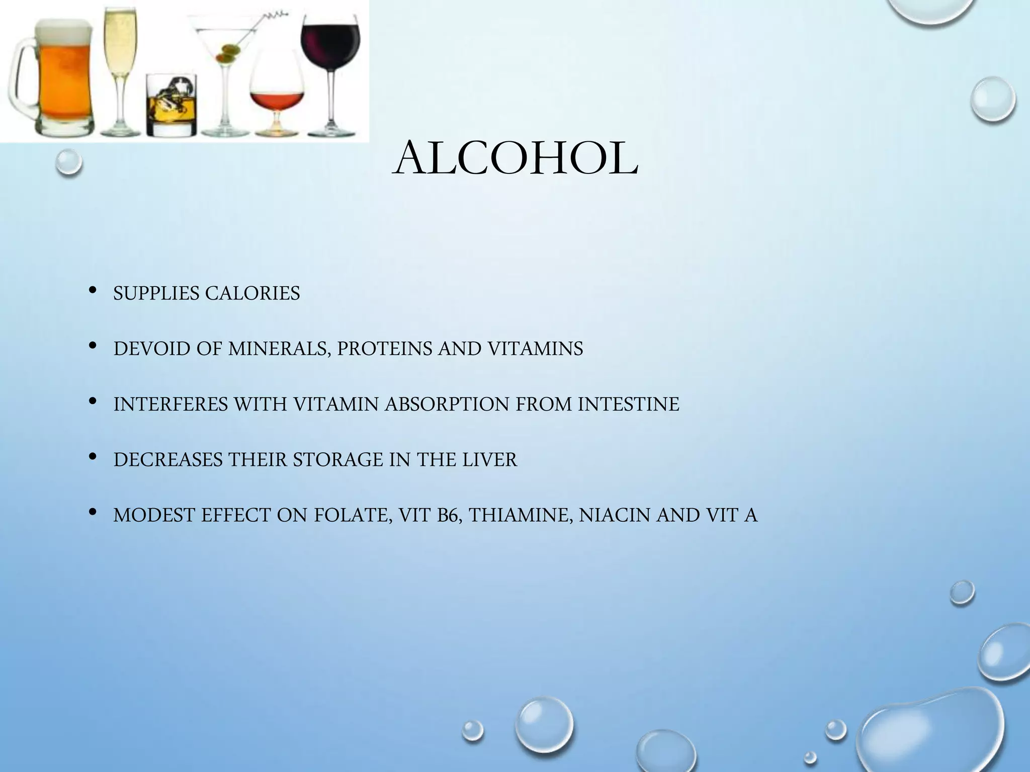 Alcohol and its types, the tests associated with it and the clinical ...