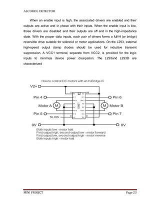 Alcohol Sensing Alert with Engine Locking Project | PDF