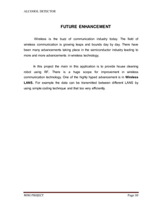 Alcohol Sensing Alert with Engine Locking Project | PDF