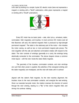 Alcohol Sensing Alert with Engine Locking Project | PDF