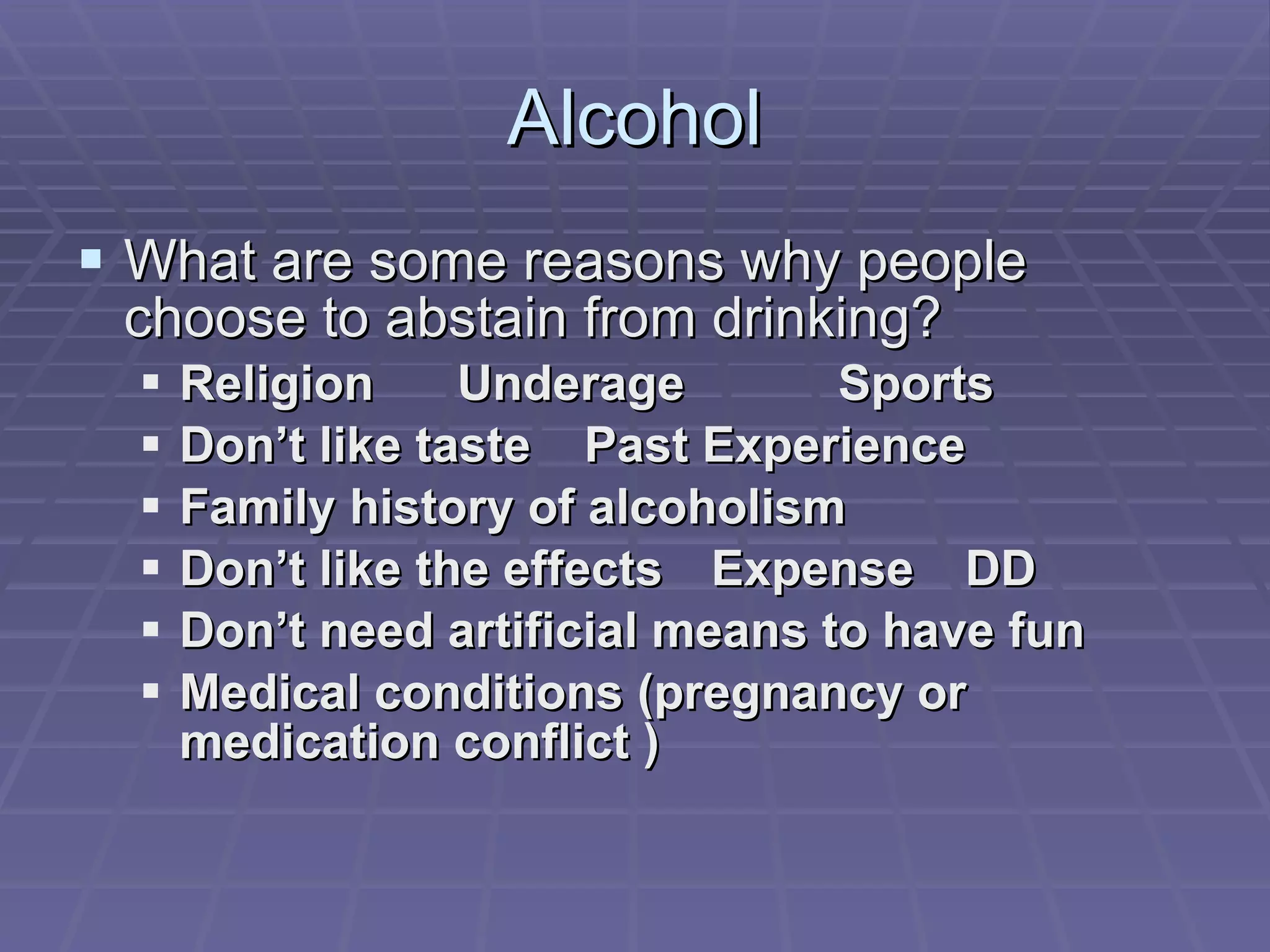Alcohol Presentation | PPT