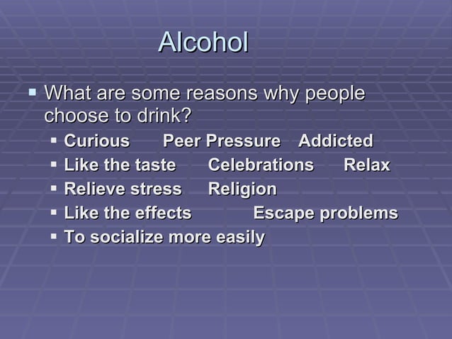 Alcohol Presentation | PPT