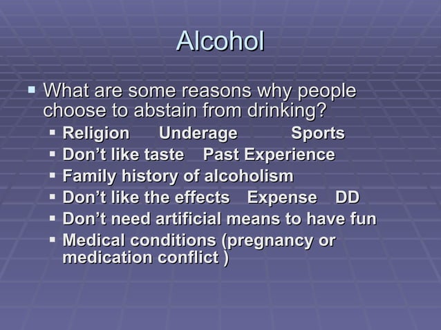 Alcohol Presentation | PPT