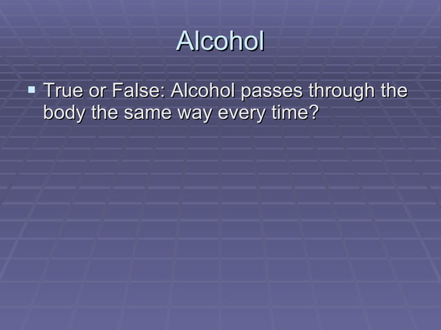 Alcohol Presentation | PPT