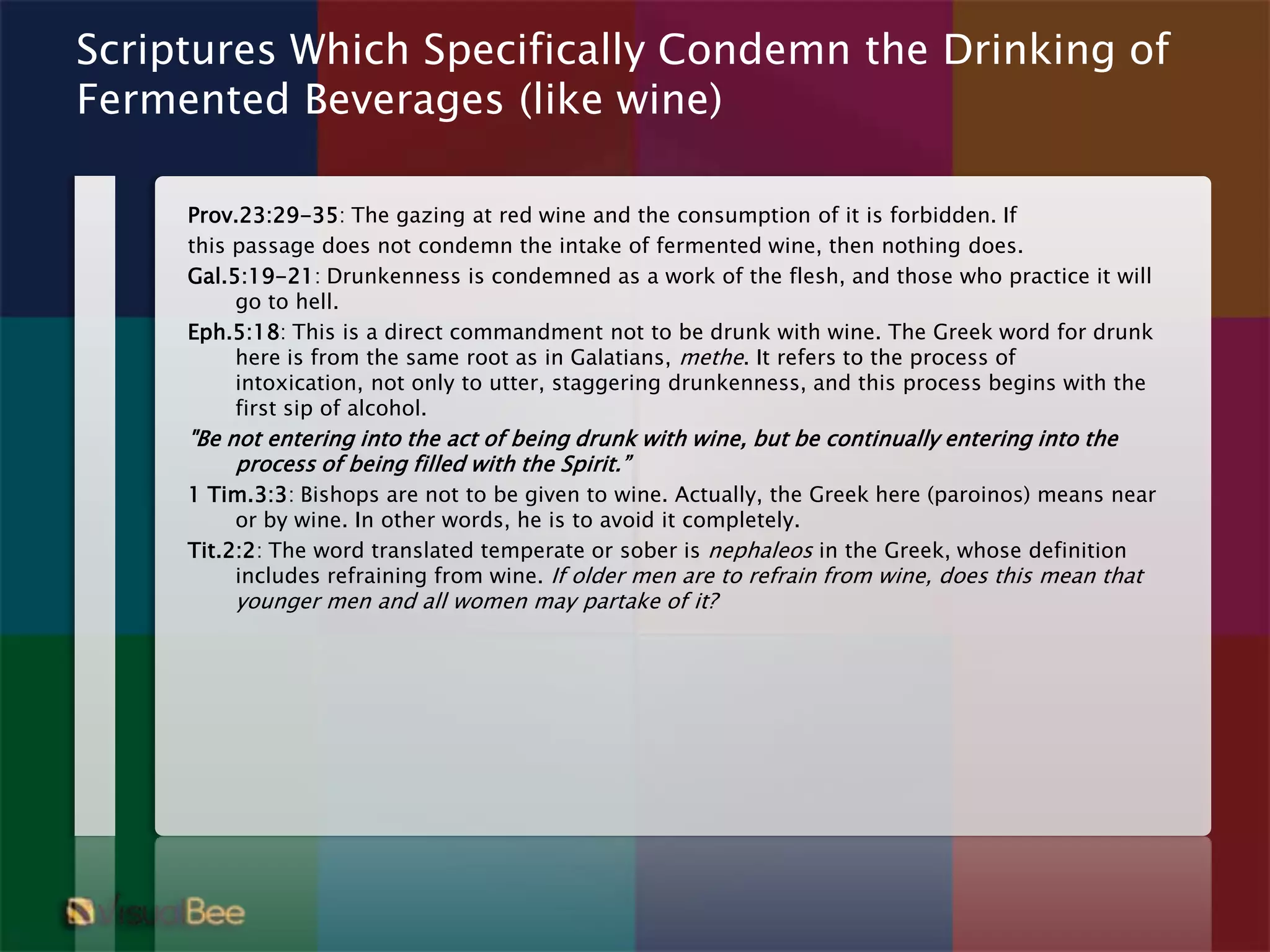 Alcohol & the Christian | PPTX
