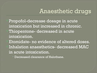 alcohol and anesthesia anesthetic considerations | PPTX