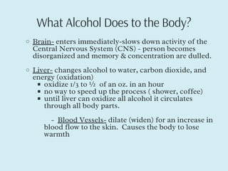 Comprehensive Overview of Alcohol's Impact on Teens and the Body | PDF
