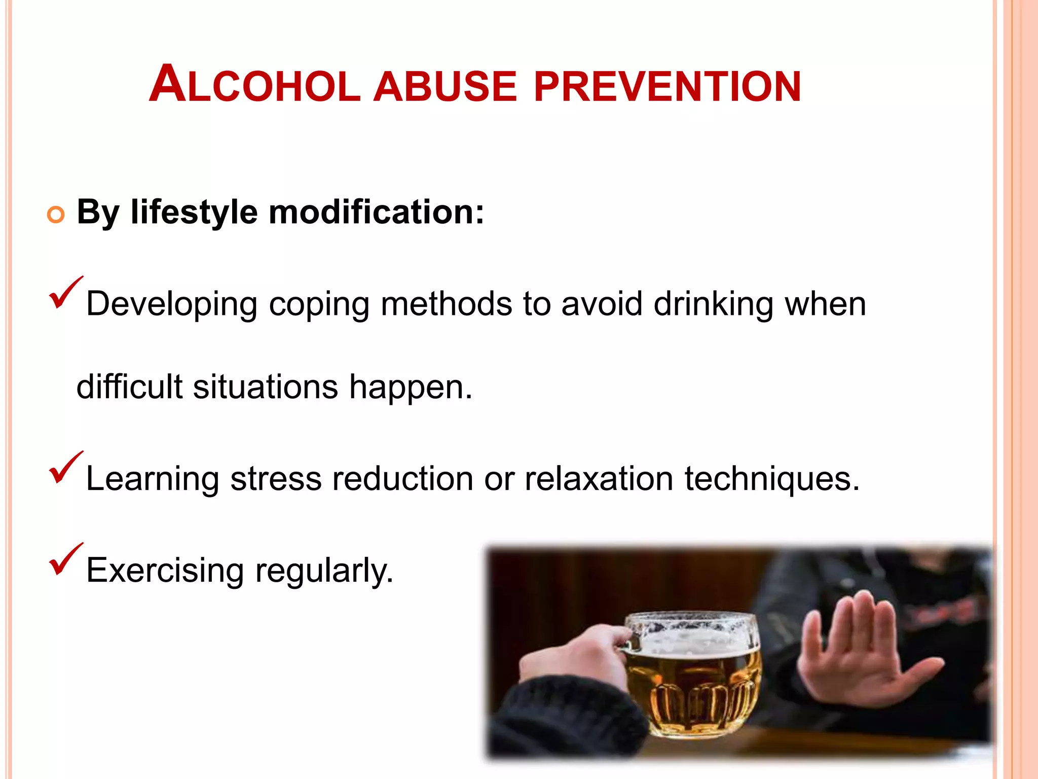 Alcohol abuse in health promotion | PPTX