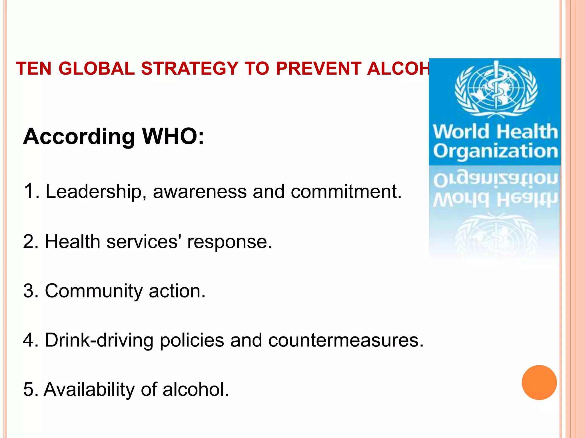 Alcohol abuse in health promotion | PPTX