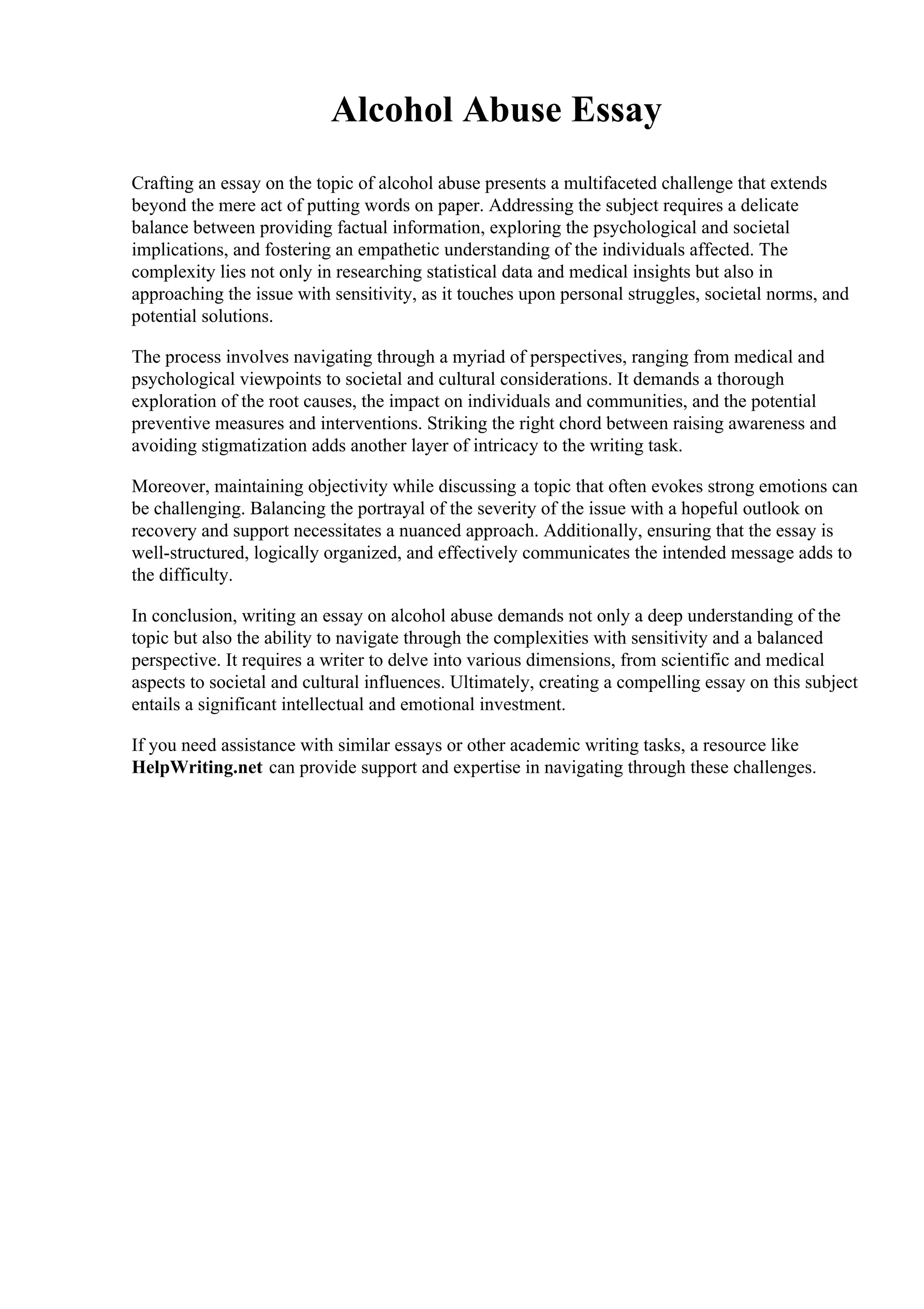 Alcohol Abuse Essay.pdf